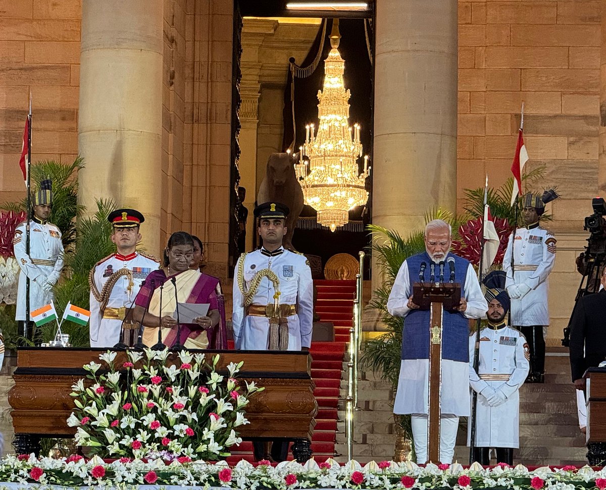 Narendra Modi takes oath as Prime Minister for third consecutive time