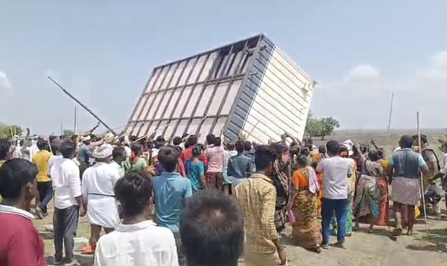 Telangana farmers protest ethanol plant in Gadwal, set fire to company ...