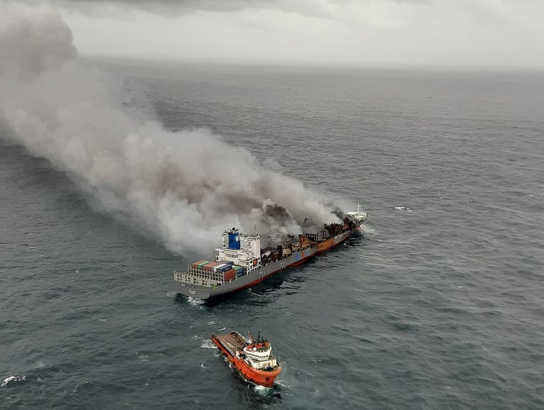 Firefighting and Salvage Operations Continue on MV Wan Hai 503 off ...