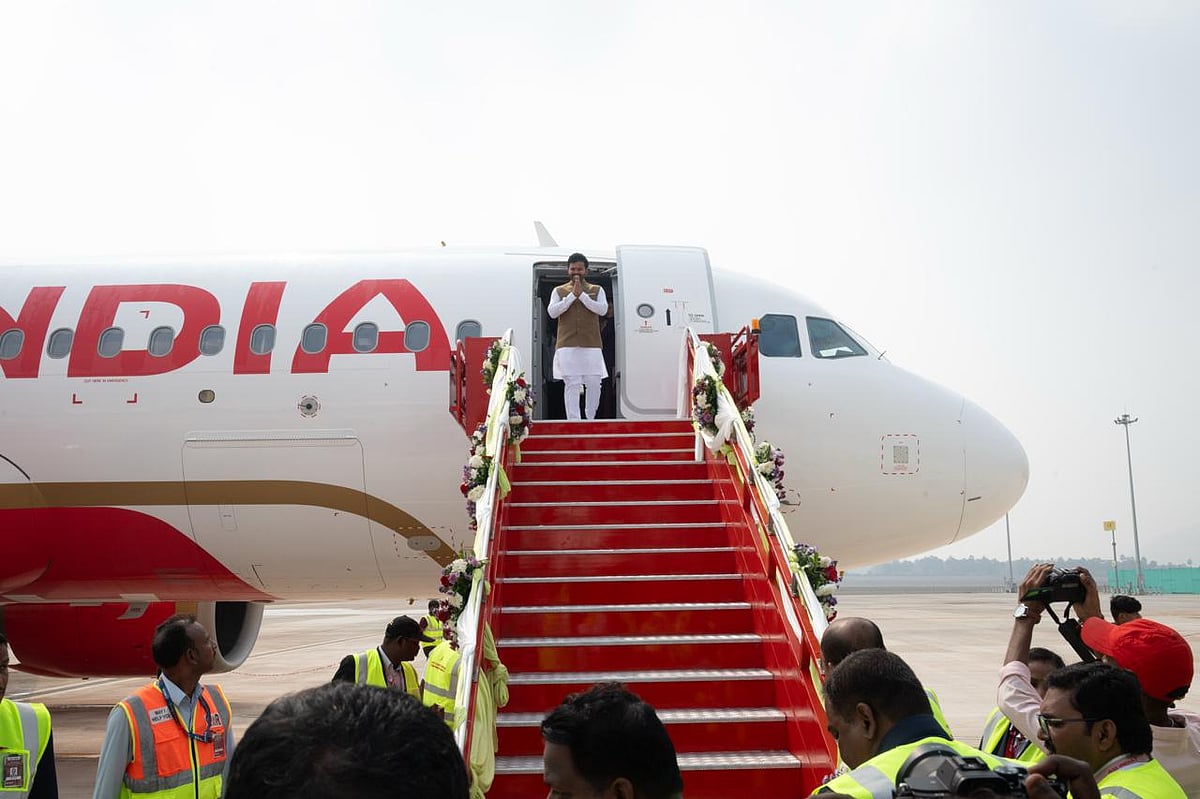 First test flight lands at Bhogapuram Airport in Andhra Pradesh