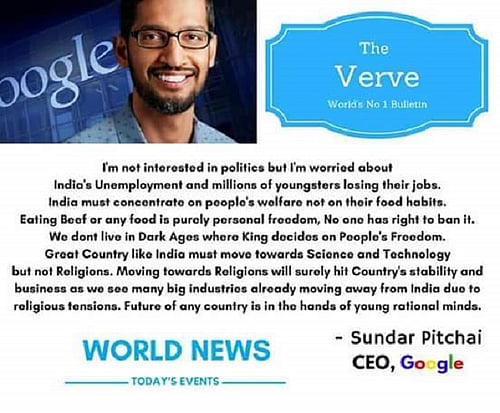 Sundar Pichai is the new bad meme: 'Quotes' that the Google CEO wouldn ...