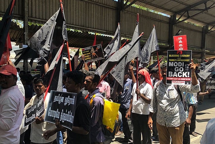 Protests across Chennai as PM visits, GoBackModi trends on Twitter ...