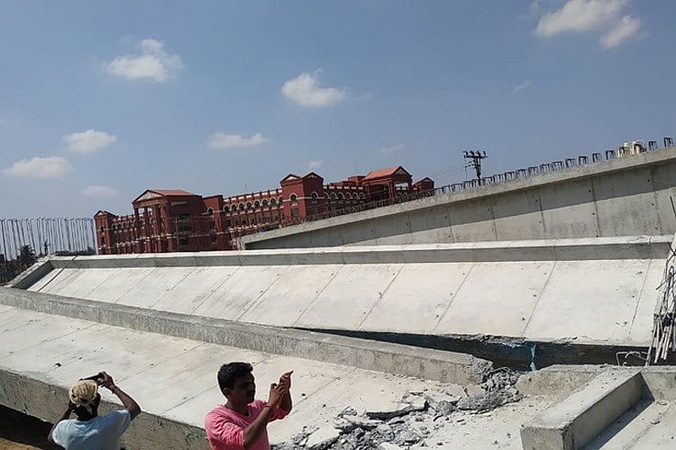 Under-construction flyover collapses in Hassan, no injuries reported