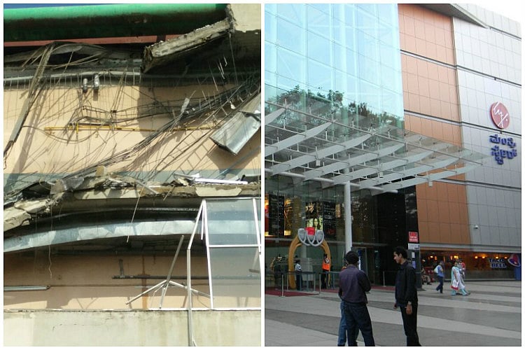 Four people had suffered injuries after Mantri Mall wall collapsed, not two