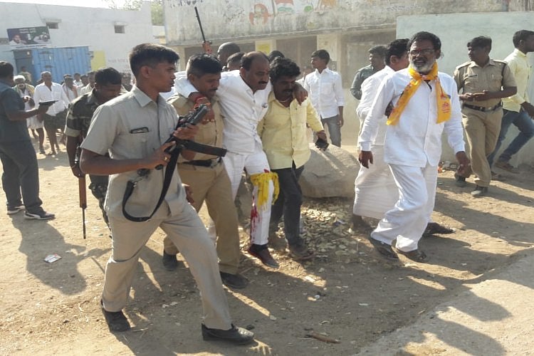 Injured in scuffle, TDP candidate arrives in ambulance to file ...