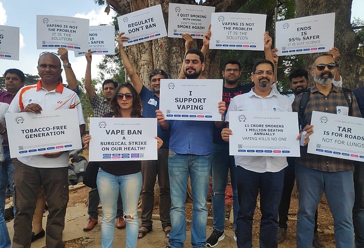 'Vaping helped me quit smoking': E-cigarette users in Bengaluru protest ban