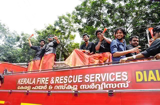 Engineering college's Onam rally that had students piling on vehicles ...