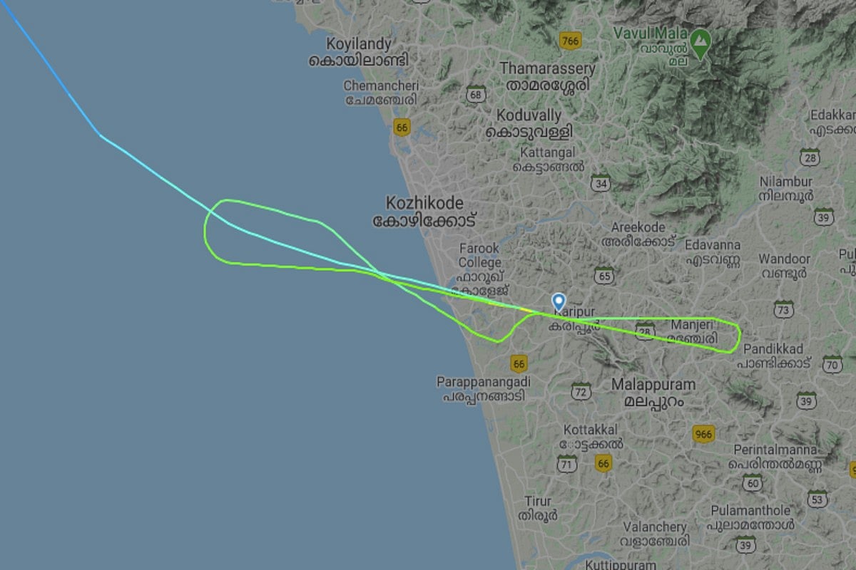 Watch: Flight radar suggests Air India Express circled before landing ...