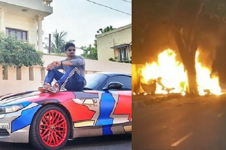 Racer Ashwin Sundar and wife charred to death after speeding BMW ...