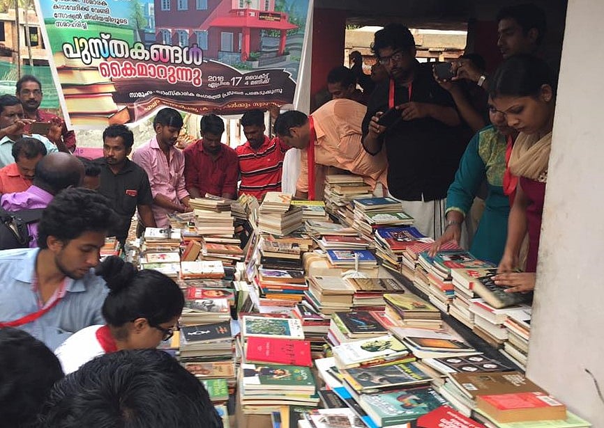 Suspected right-wing vandals burnt Kerala library, people donate books ...