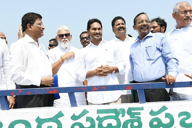 CM Jagan inspects Polavaram irrigation project, seeks extension till ...