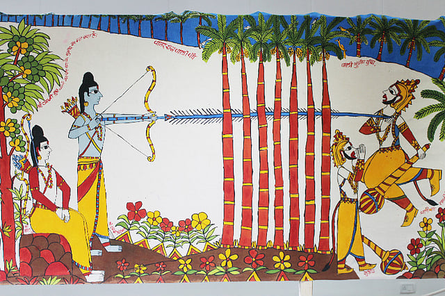 It took this artist 5 years to tell the Ramayana on an 80-metre canvas