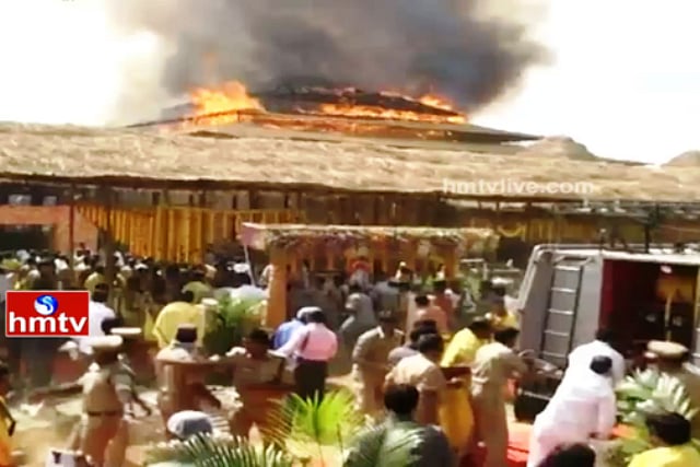 Fire breaks out at Telangana CM KCR's controversial 'Maha Yagam'