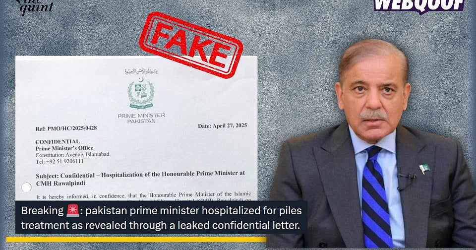 Fact-check | Fake Letter Claiming Pakistan PM Shehbaz Sharif ...