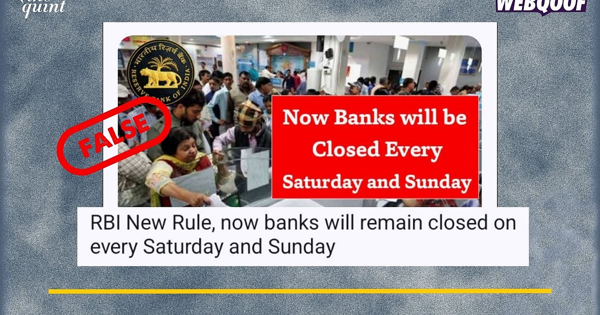 Fact-Check: Banks Are Closed on Every Saturday and Sunday of The Month ...