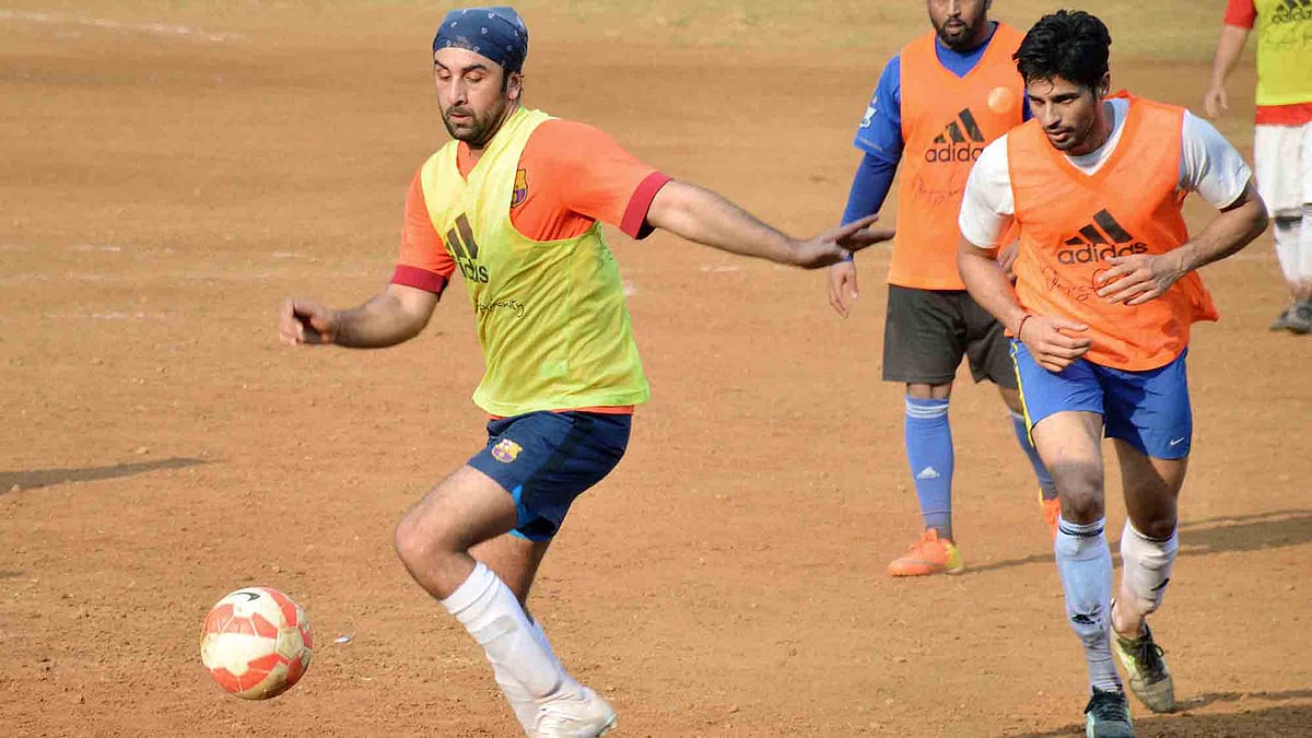 Bollywood Stars Sweat It out for a Football Match