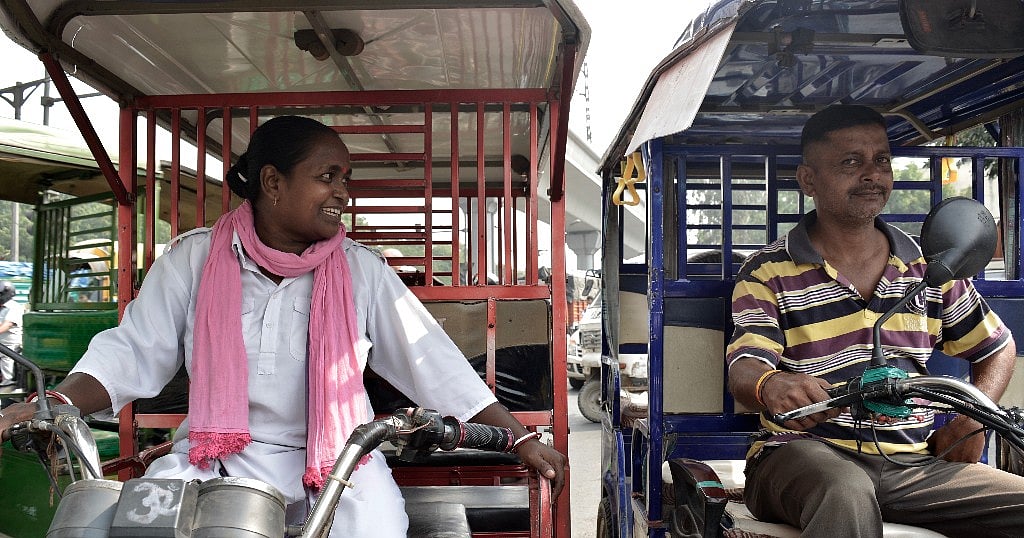In Photos: Following Around Delhi’s First Female E-Rickshaw Driver