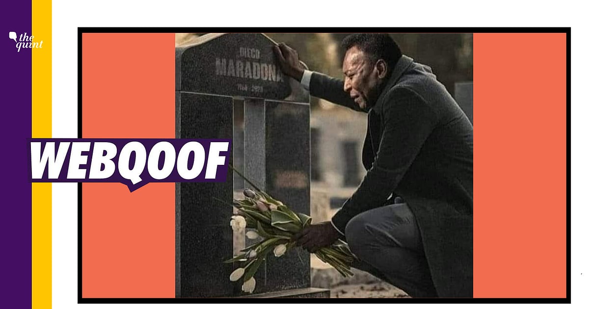Fact Check of Pele Visiting Maradona’s Grave | Morphed Image Shared to ...
