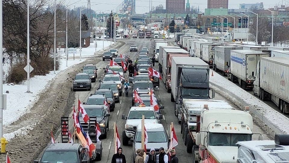 Protesting Truckers Block US-Canada Bridge, Risking Disruption of ...