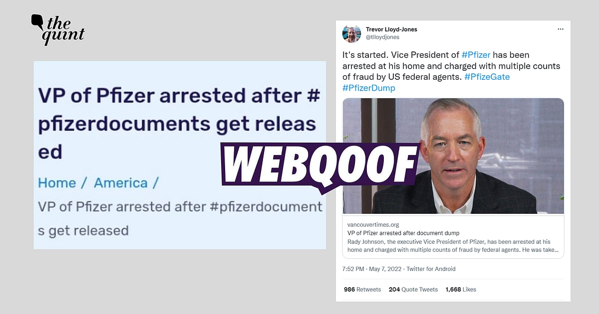 Fact Check | Pfizer VP Rady Johnson Arrested for Fraud? No, it's Satire