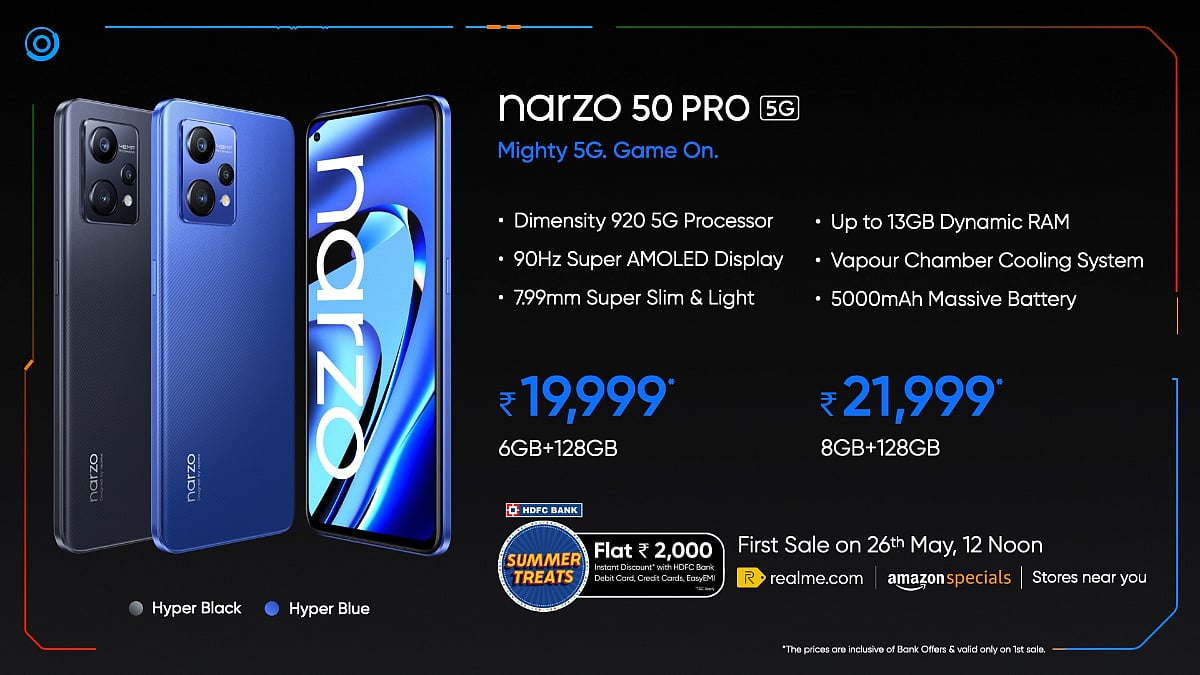 Realme Narzo 50 Pro 5G, Narzo 50 5G Launch Date Price in India and ...