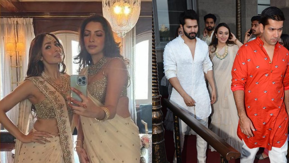 Pics: Arjun Kapoor, Malaika Arora, Varun Dhawan & Others at Kunal Rawal-Arpita Mehta’s Wedding