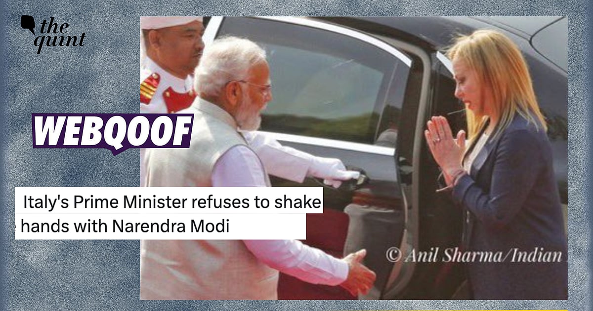 Fact-Check: Photograph of PM Narendra Modi Meeting Italian PM Giorgio ...