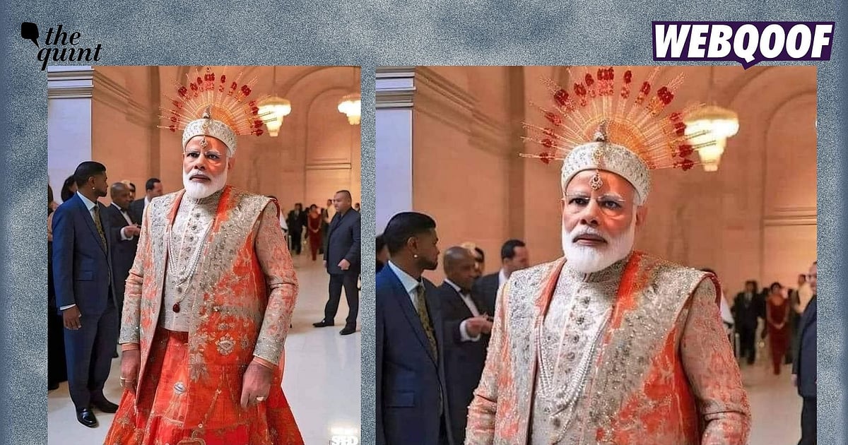 Fact-check |Image Showing PM Modi Dressed Up At an Event Is Not Real ...