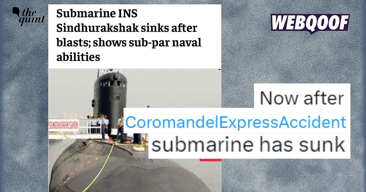 Fact-Check | Old Accident of Indian Submarine Sinking Is Being Falsely ...