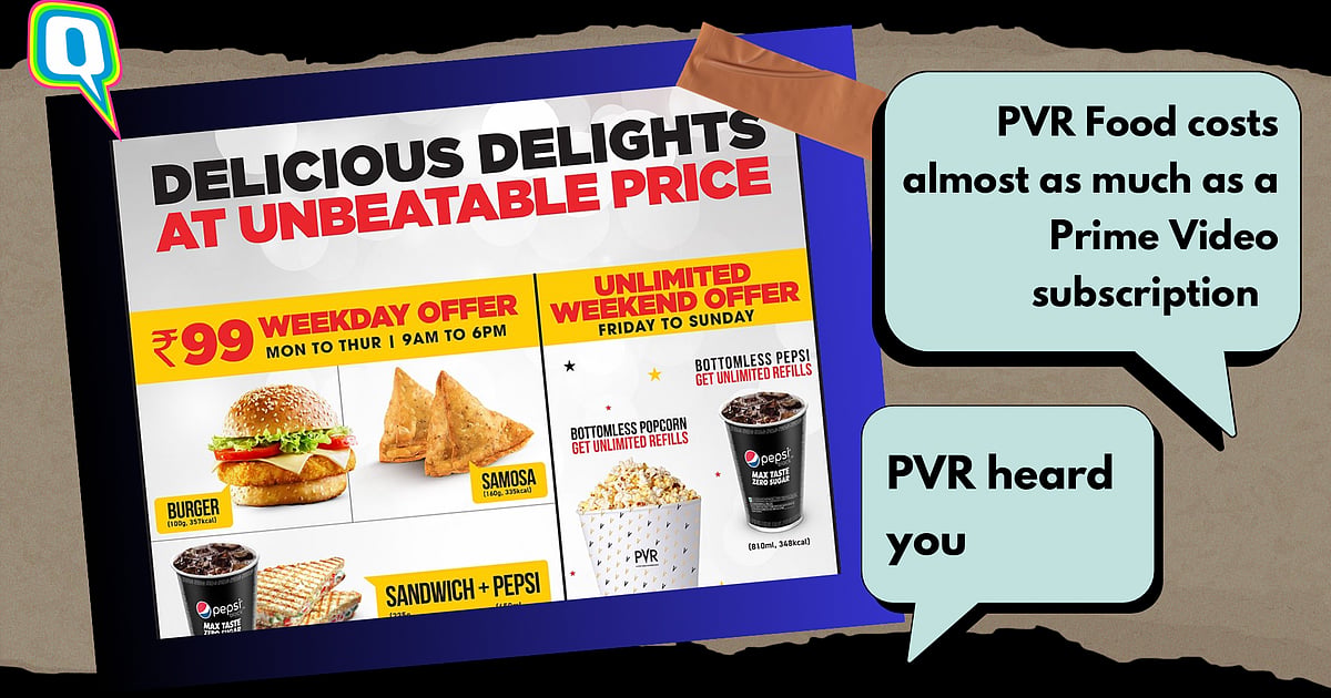 PVR Responds To The Quint Journalist's Criticism of Food Prices ...