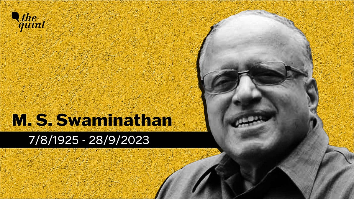 M S Swaminathan: The Scientist Who Made ‘You Reap What You Sow’ a ...