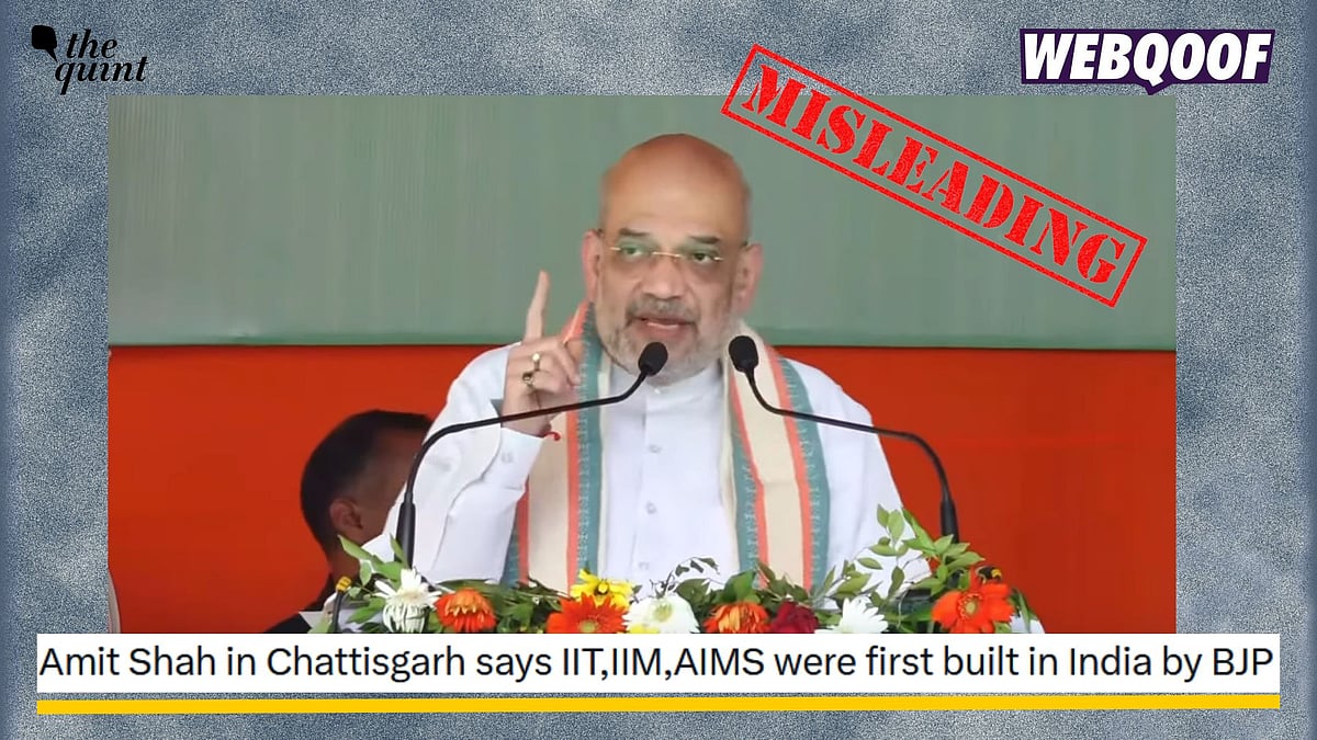 Fact-Check | Clipped Video of Amit Shah Claiming BJP Built India’s ...