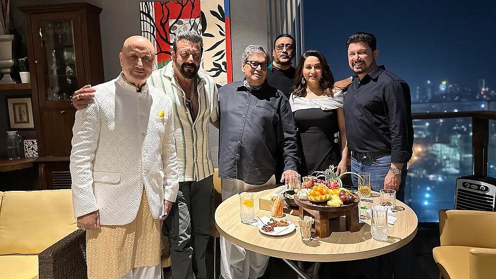 Pics: Madhuri Dixit & Sanjay Dutt Reunite at Subhash Ghai's Wedding ...