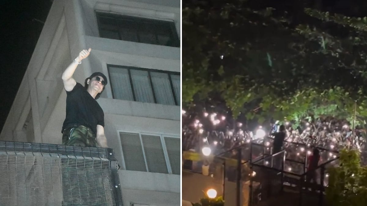 Shah Rukh Khan Birthday in Photos: SRK Waves at His sea of Fans Outside ...