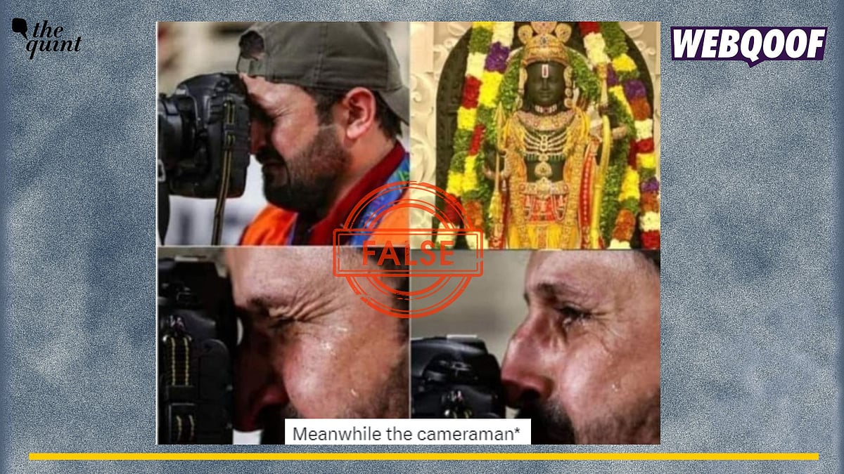 Fact-Check | Does This Image Show a Man Crying While Clicking Photo of ...