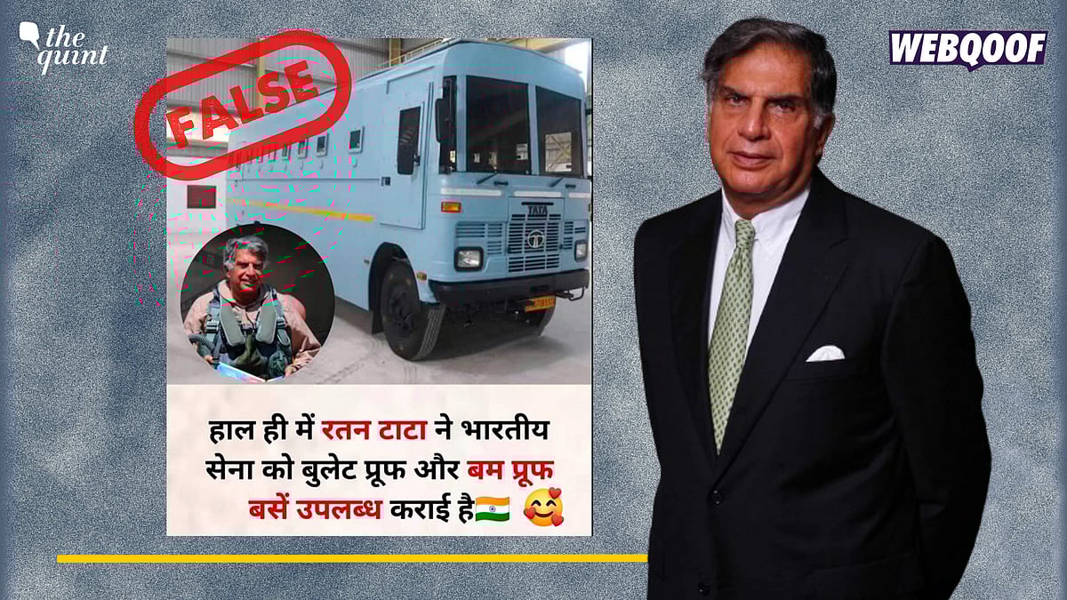 Fact-Check | Ratan Tata Did Not Provide Indian Army with Bulletproof ...