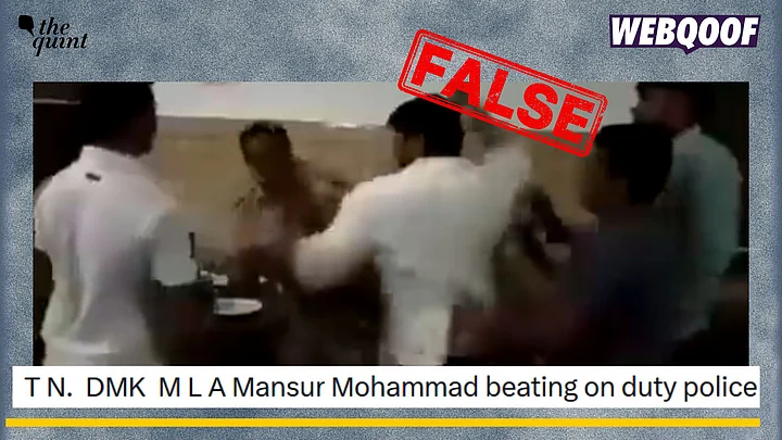 Fact-Check | UP's BJP Councilor Thrashing a Cop Misidentified as DMK Leader From Tamil Nadu