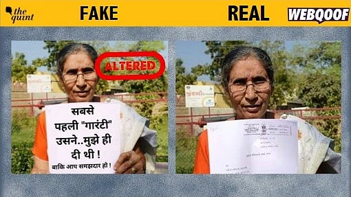 Fact-Check: Image Shows Jashodaben Modi With A Poster That Mocks BJP's ...