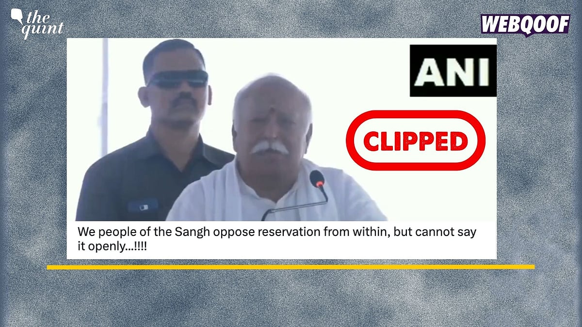 Fact-Check: Did RSS Chief Mohan Bhagwat Speak Against Reservations? No, Video Is Clipped!