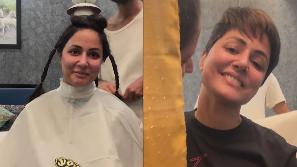 Watch: Hina Khan Cuts Her Hair for Chemotherapy, Shares Note