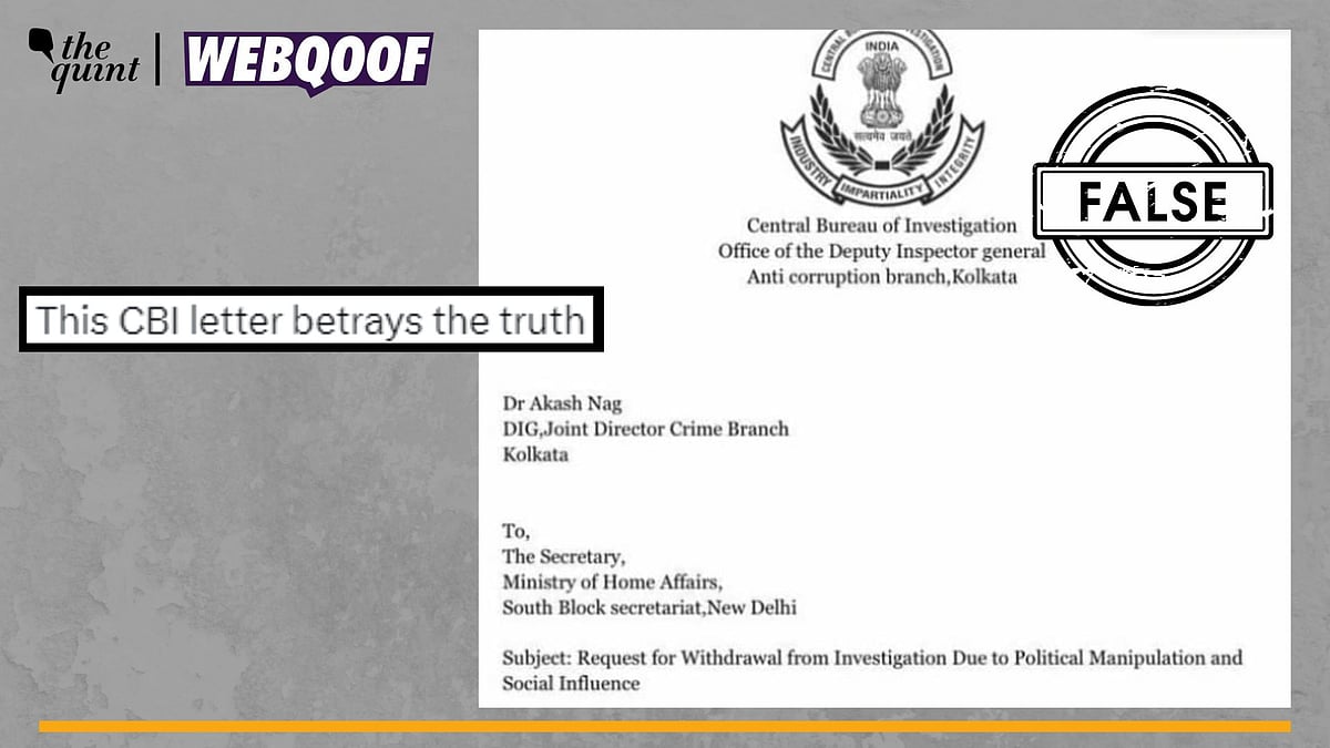 Fact-Check | This Letter About CBI Withdrawing From Investigating ...