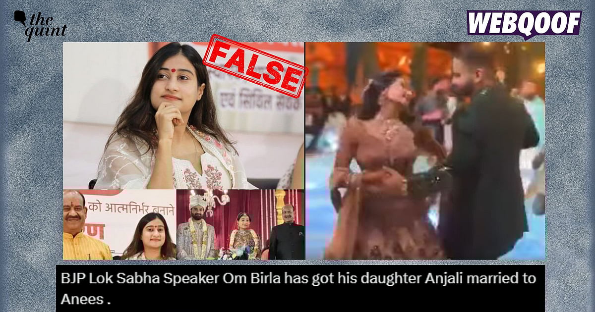 Fact-Check: No, Daughter of Lok Sabha Speaker Om Birla Didn't Marry a Muslim