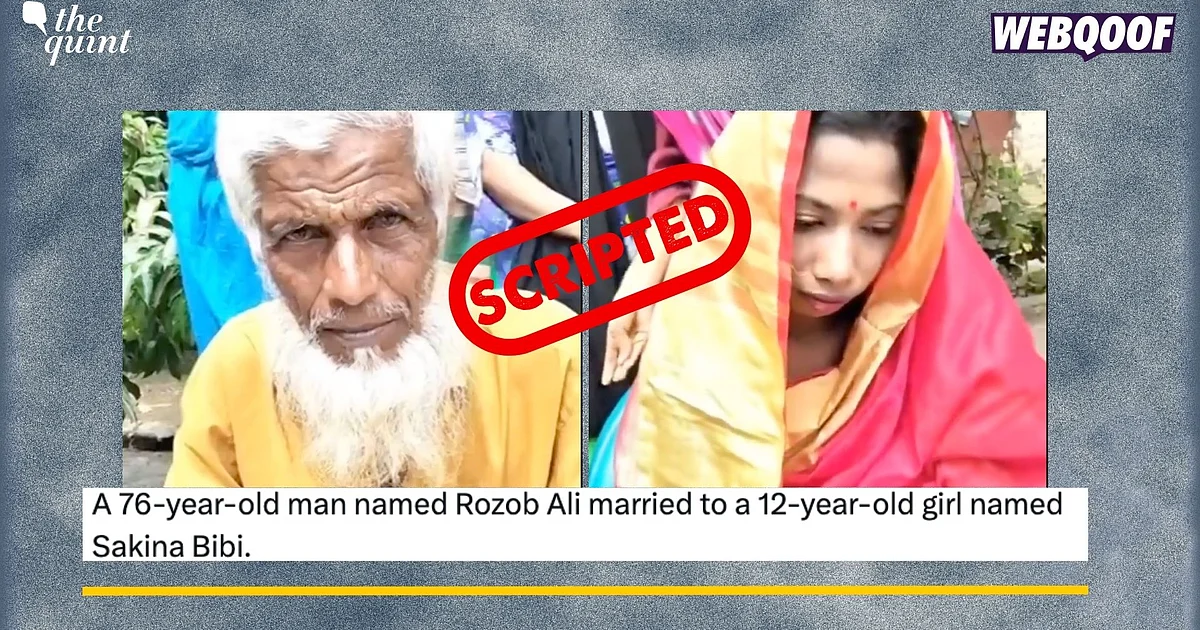 Fact Check Scripted Video Showing Old Man Marrying A 12 Year Old Girl