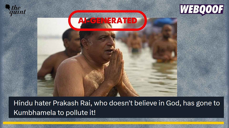 Fact-check | AI-Image of Prakash Raj Taking a Dip in River Linked to ...