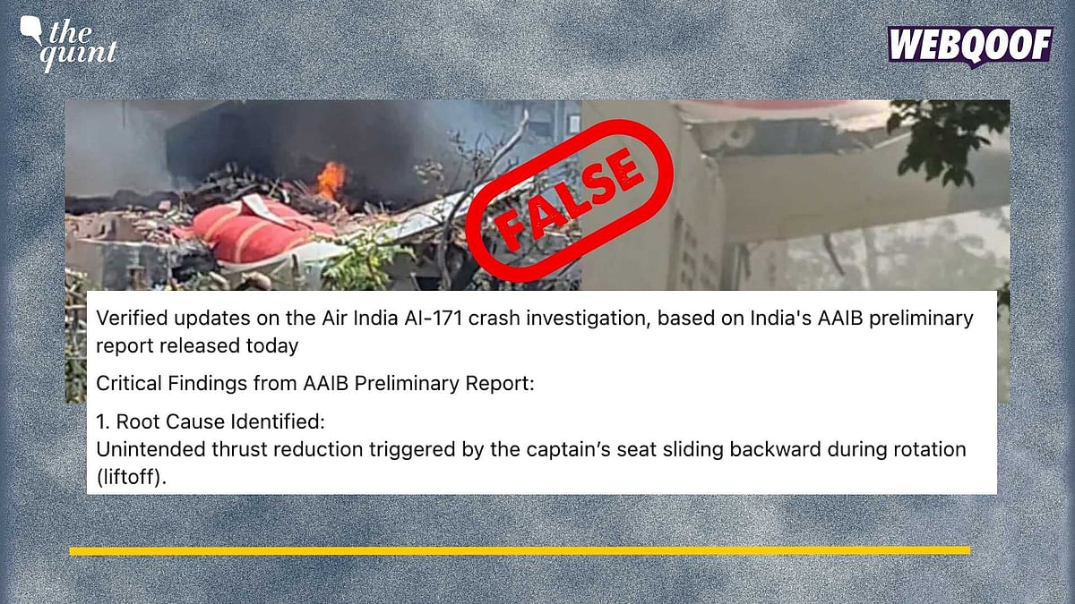 Fact-Check: Viral Post Claiming to Be AAIB Report on The Air India ...