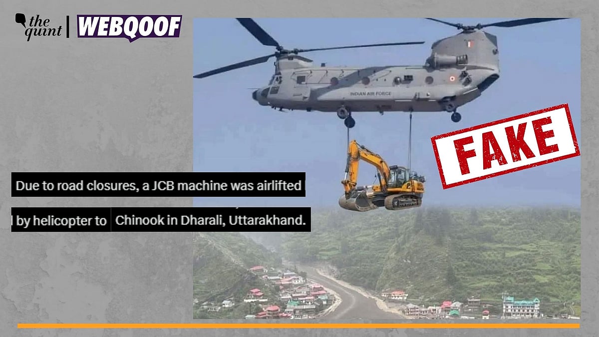 Fact-Check | Altered Image Shared as Chinook Carrying a JCB to ...