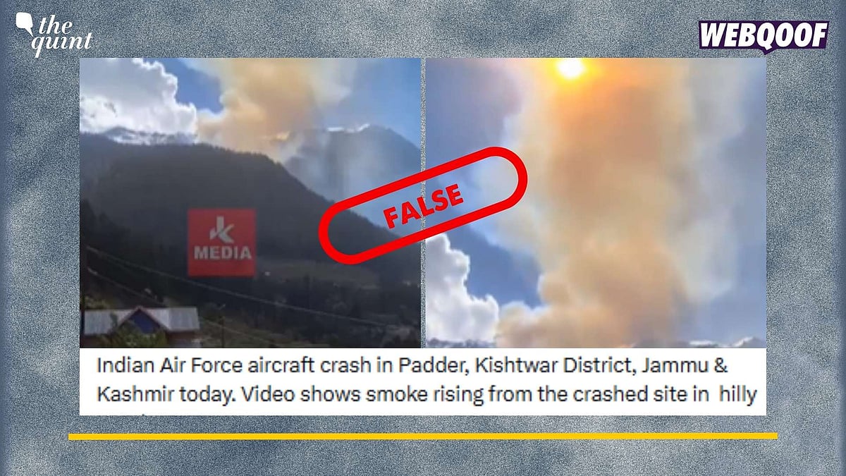 Fact-Check: Indian Air Force's Plane Crashed in Kishtwar? No, IAF ...