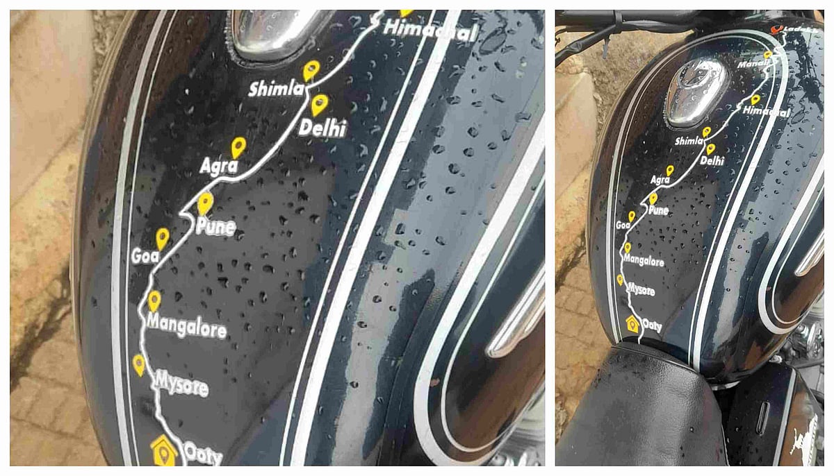 Ooty to Ladakh : Bullet பெட்ரோல் டேங்க்கை Map ஆக மாற்றிய ஊட்டி இளைஞர் ...