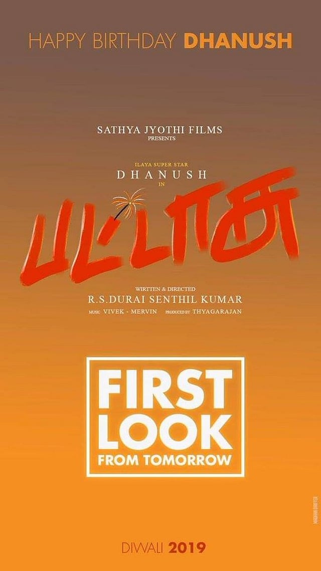 Dhanush called 'Ilaya Super Star' in 'Pattasu' poster