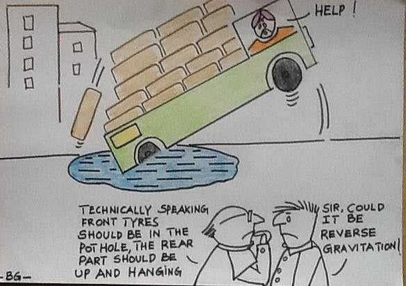 Bengaluru residents use cartoons, memes to make fun of poor infrastructure